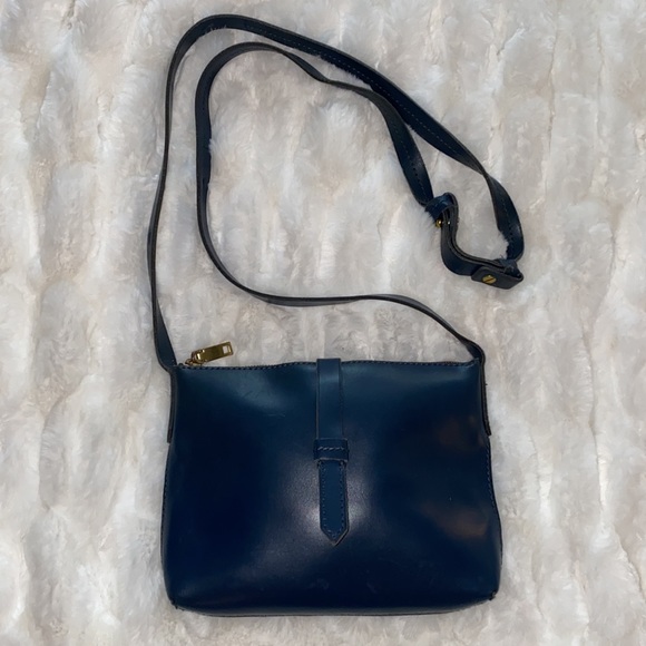 J. Crew | Bags | Navy Jcrew Leather Crossbody Bag | Poshmark